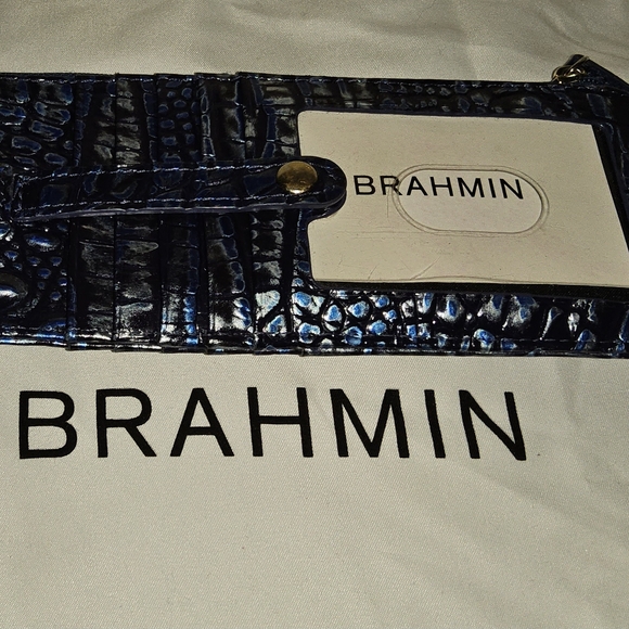 Brahmin | Bags | Brahmin Blue Croc Embossed Wallet | Poshmark